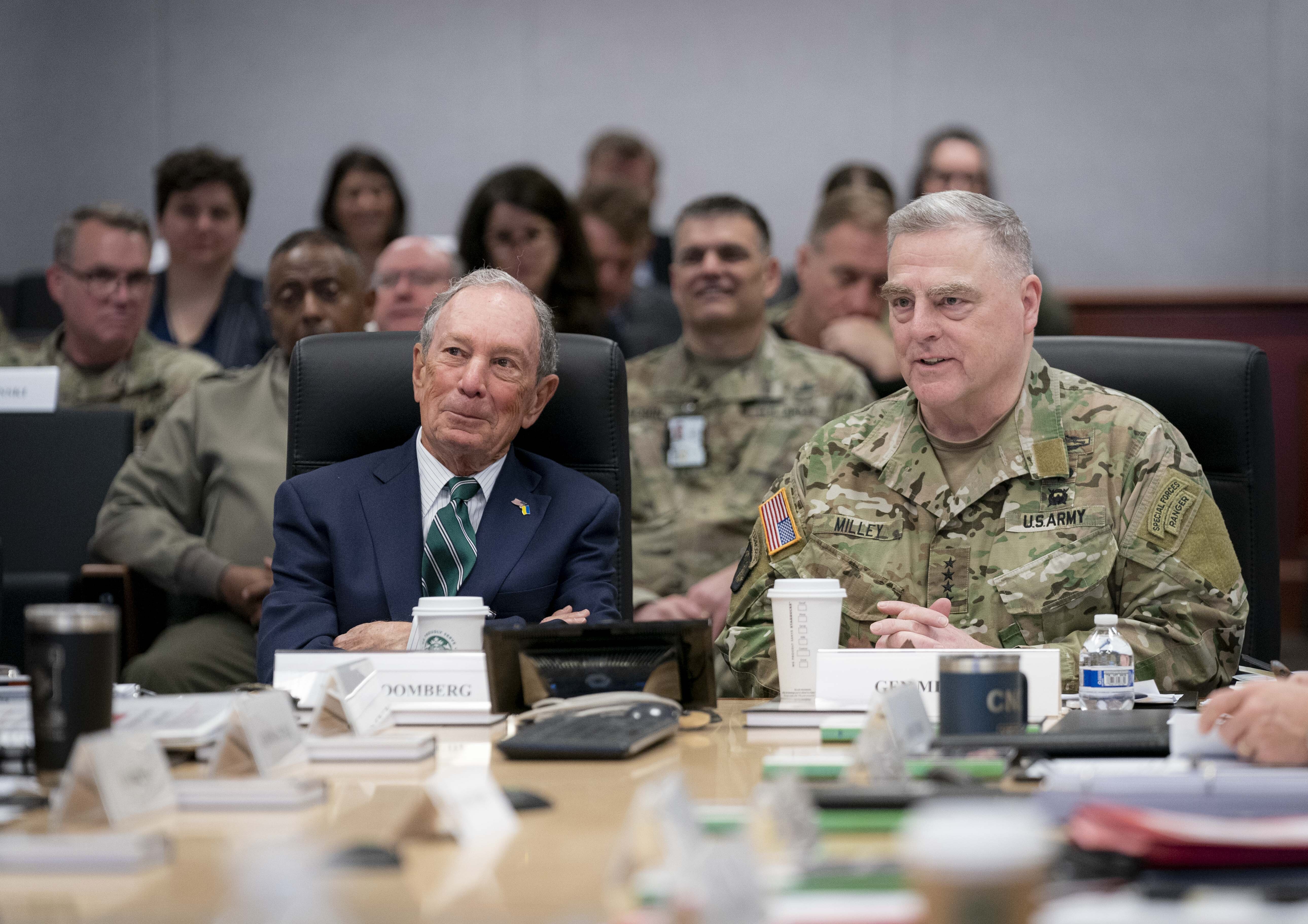 Gen. Milley hosts Mike Bloomberg to advise military bosses on ...
